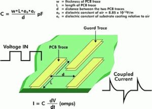 PCB Trace to Plane Capacitance Formula – Flex PCB